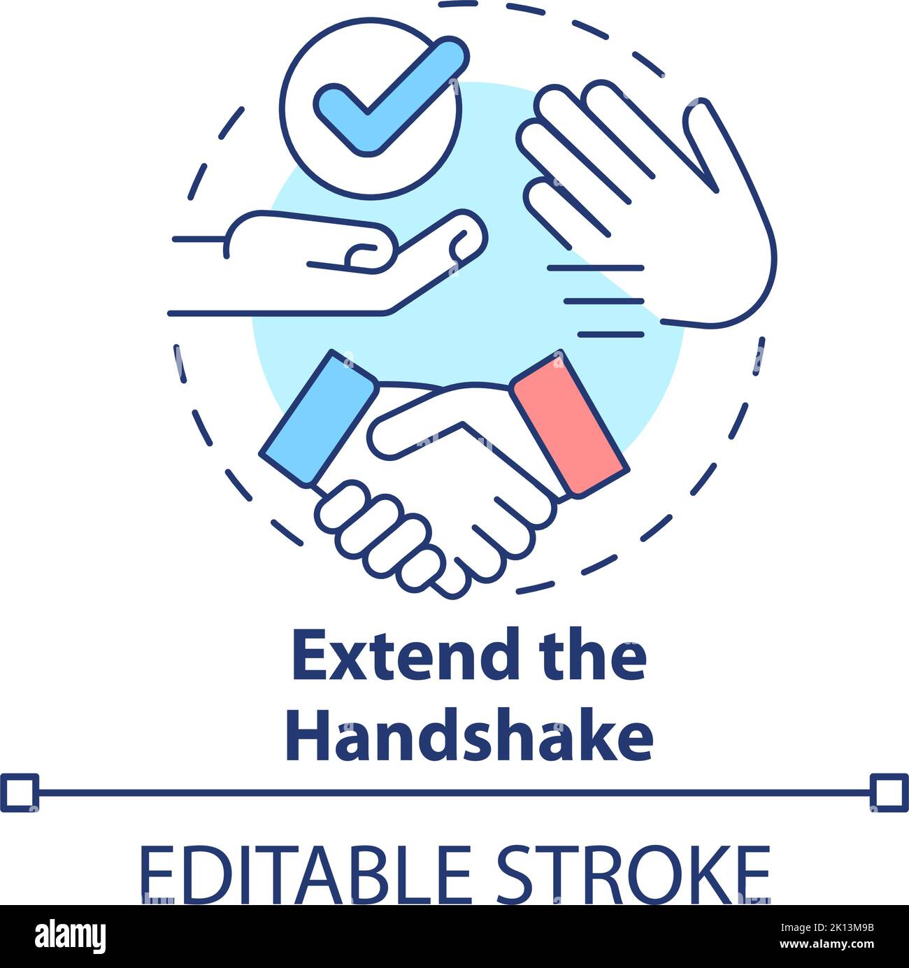 Extend handshake concept icon Stock Vector Image & Art - Alamy