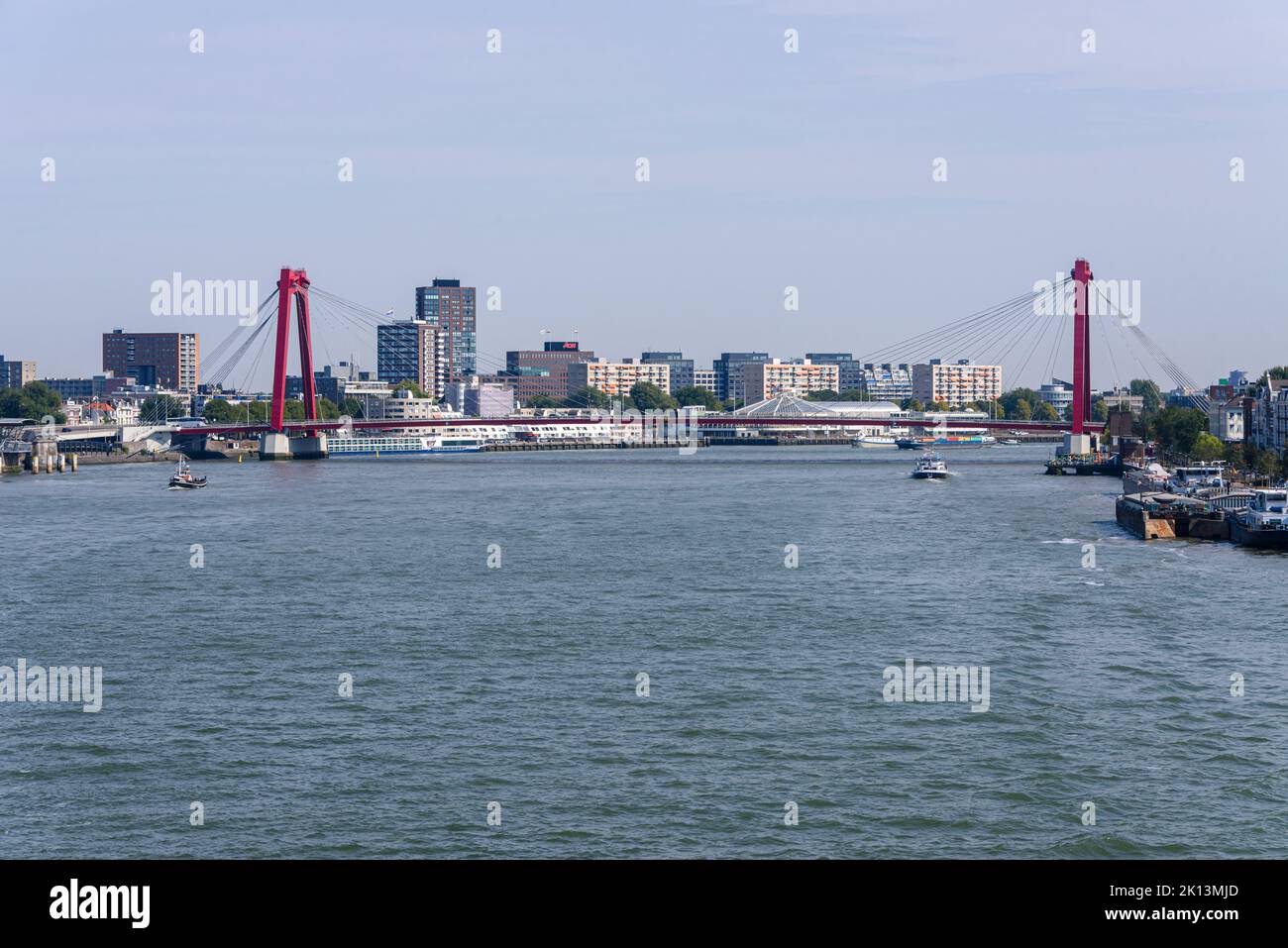The iconic red Willemsbrug (Willems bridge) which was opened in 1878 ...