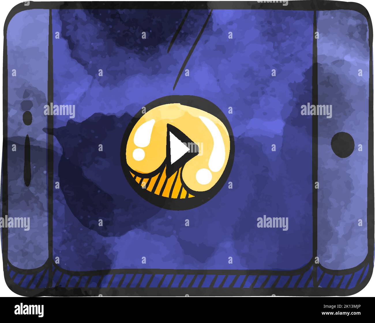 Movie play symbol icon in watercolor style Stock Vector Image & Art - Alamy