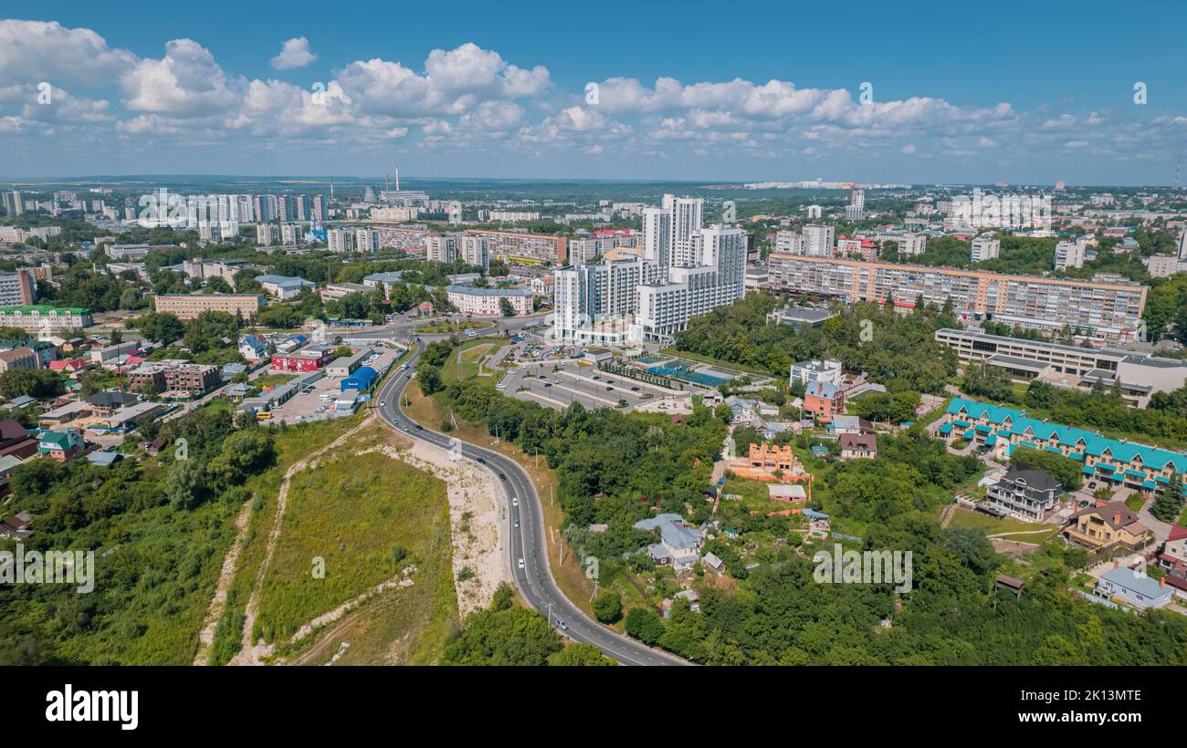 Aerial view of of Ulyanovsk, Russia. Ulyanovsk, known as Simbirsk, is a ...