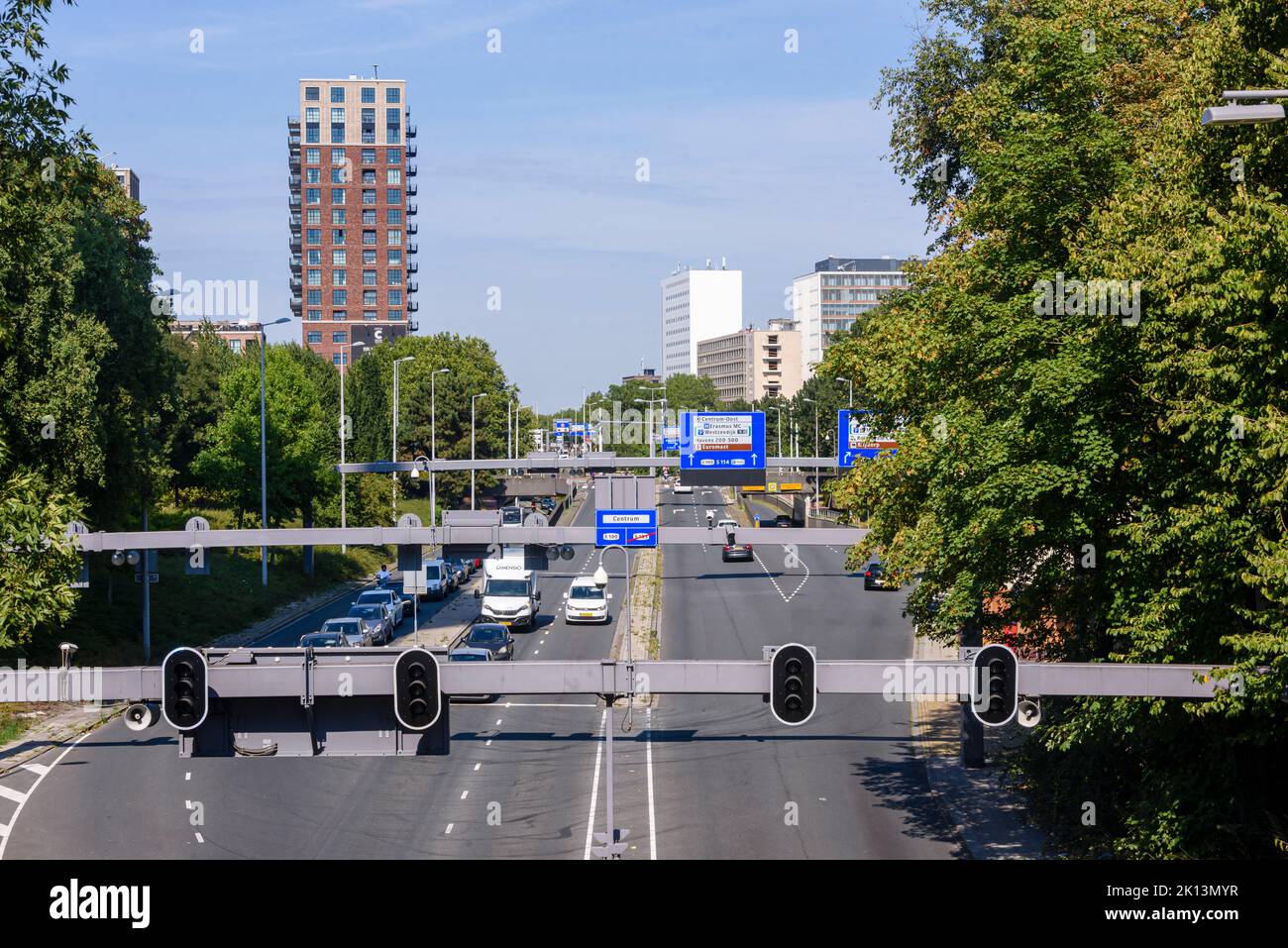 S100 main traffic route through Rotterdam, Netherlands Stock Photo - Alamy