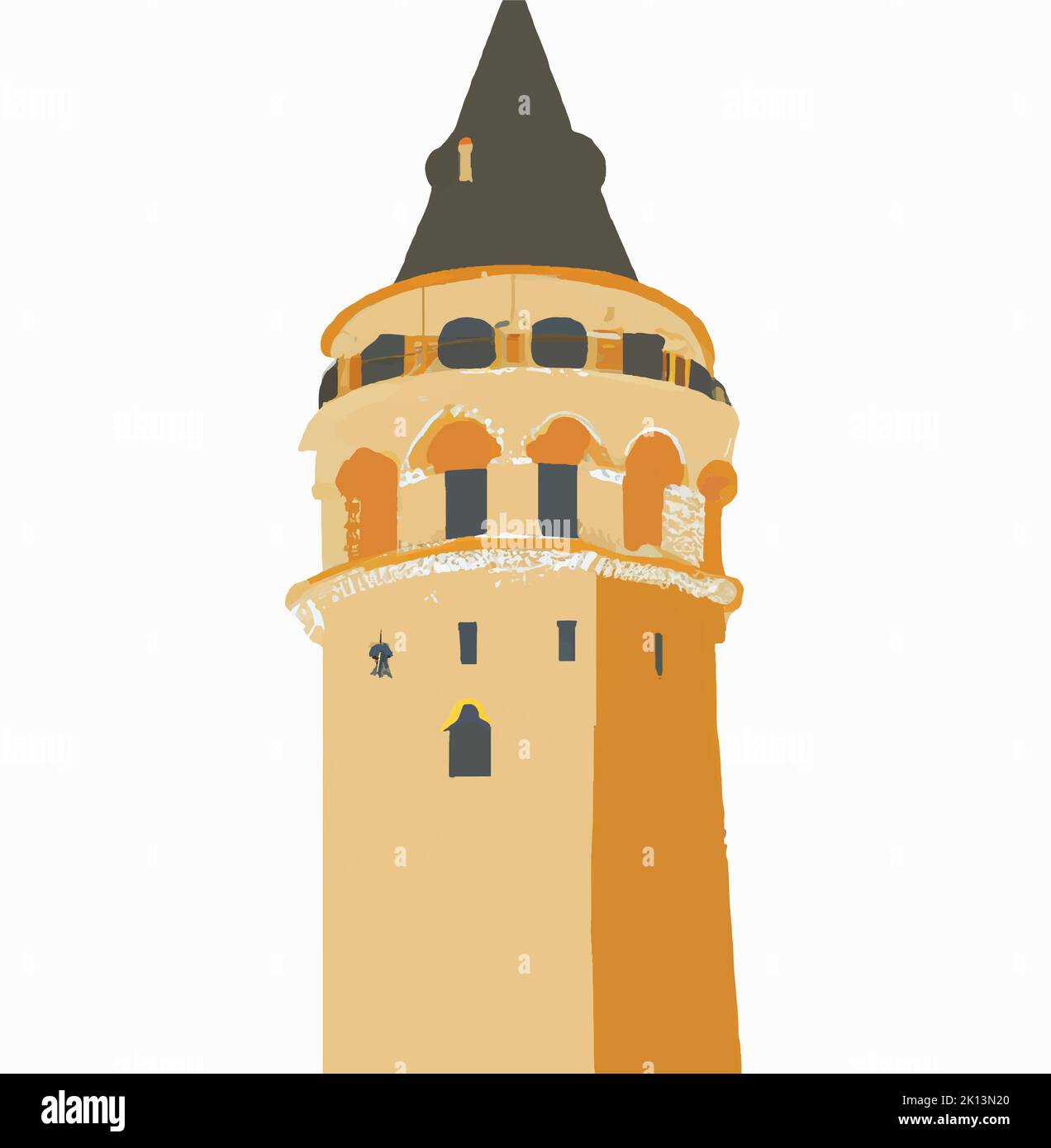 A tower cartoon Illustration stock vector image Stock Vector Image ...