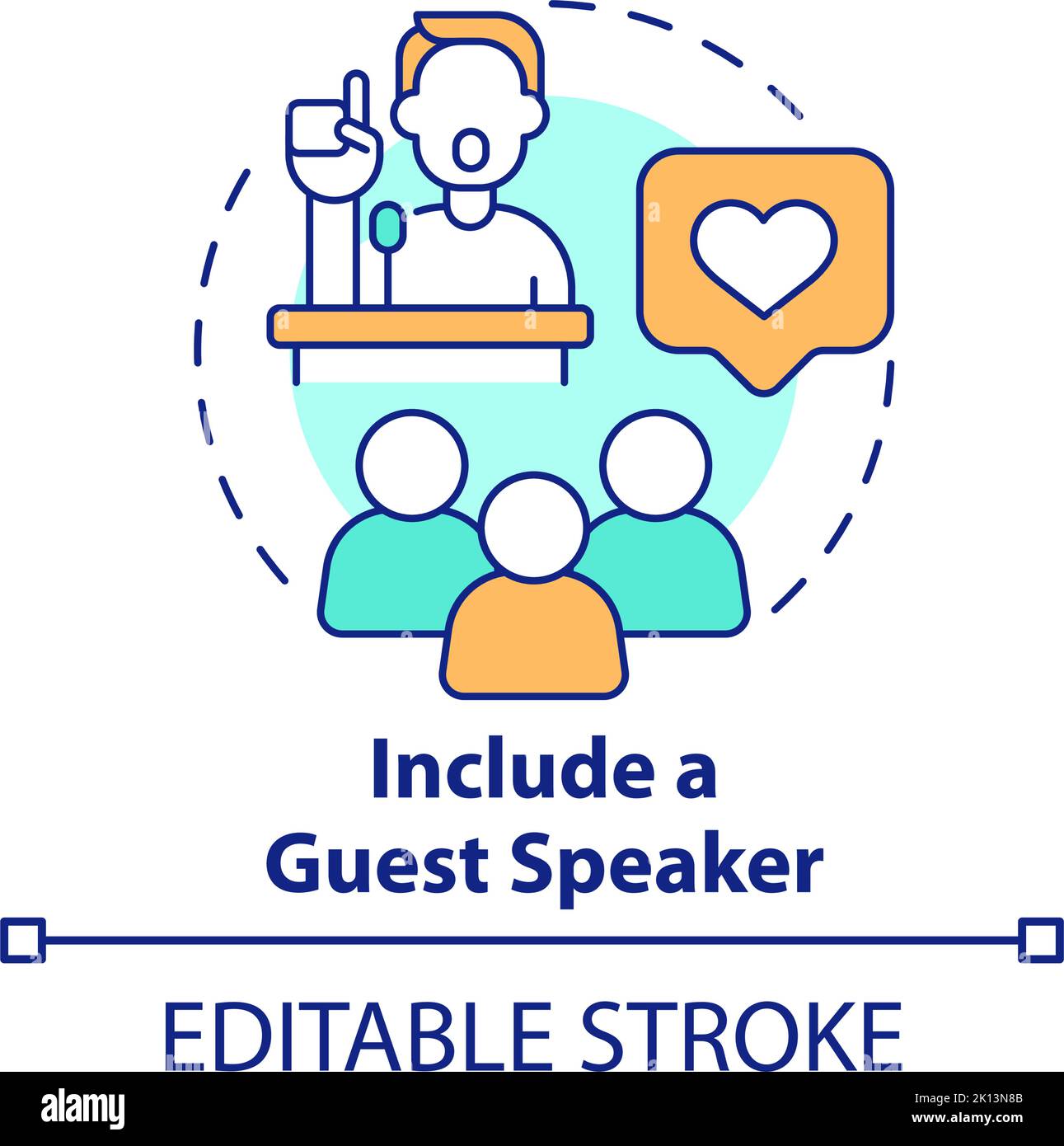 Include guest speaker concept icon Stock Vector Image & Art - Alamy