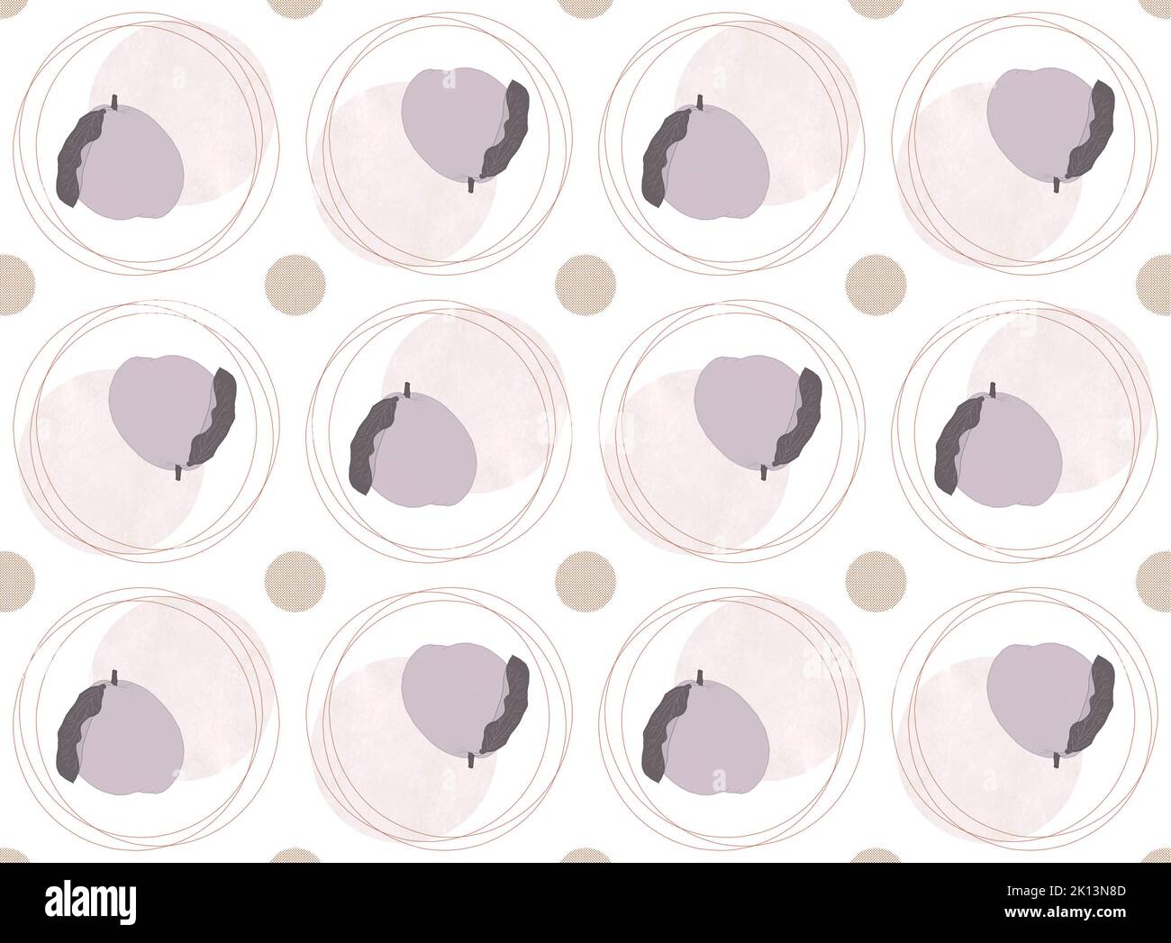 Seamless abstract pattern with stylized quince. Fruit pattern design in ...