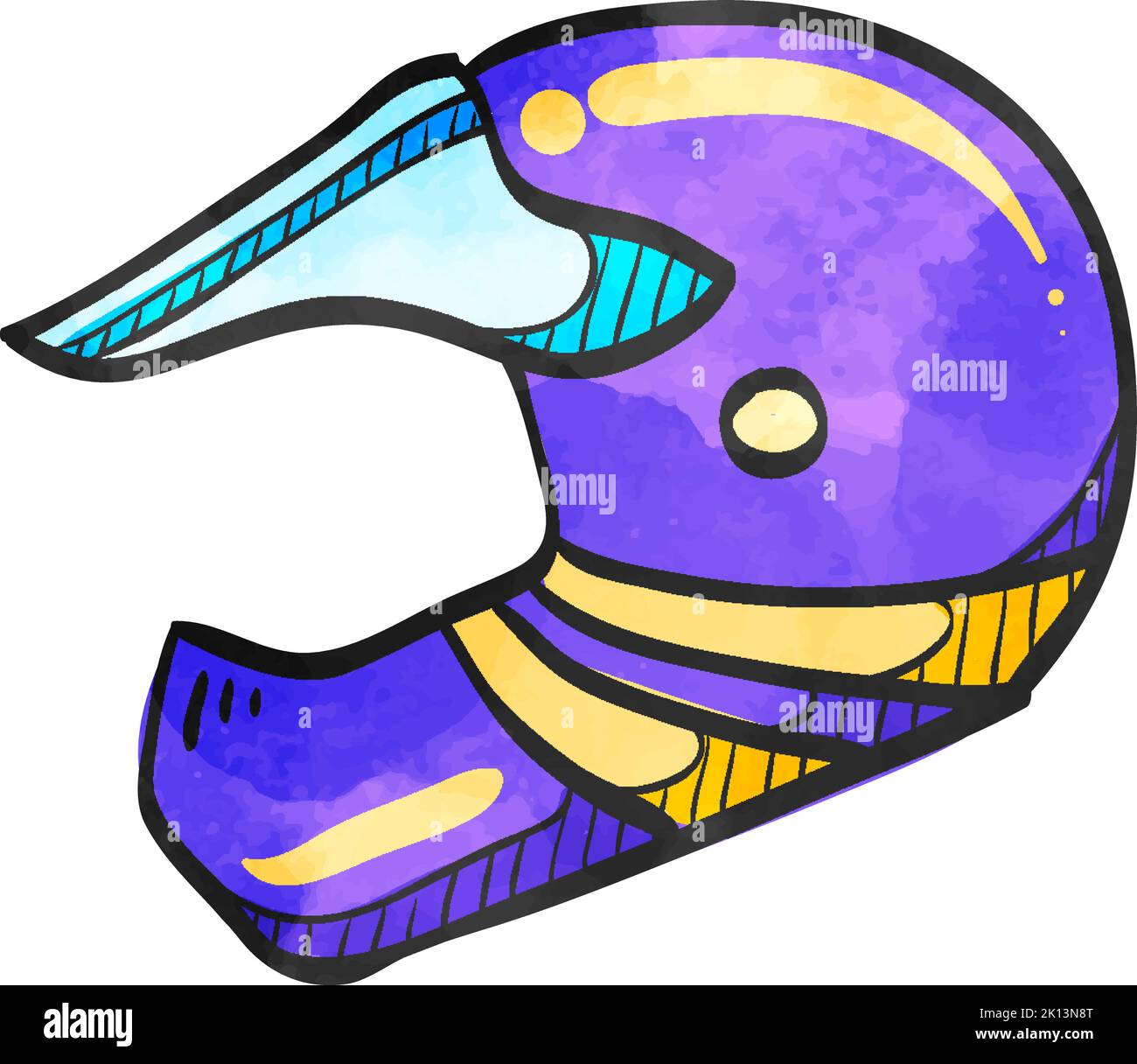Motorcycle helmet icon in watercolor style Stock Vector Image & Art - Alamy