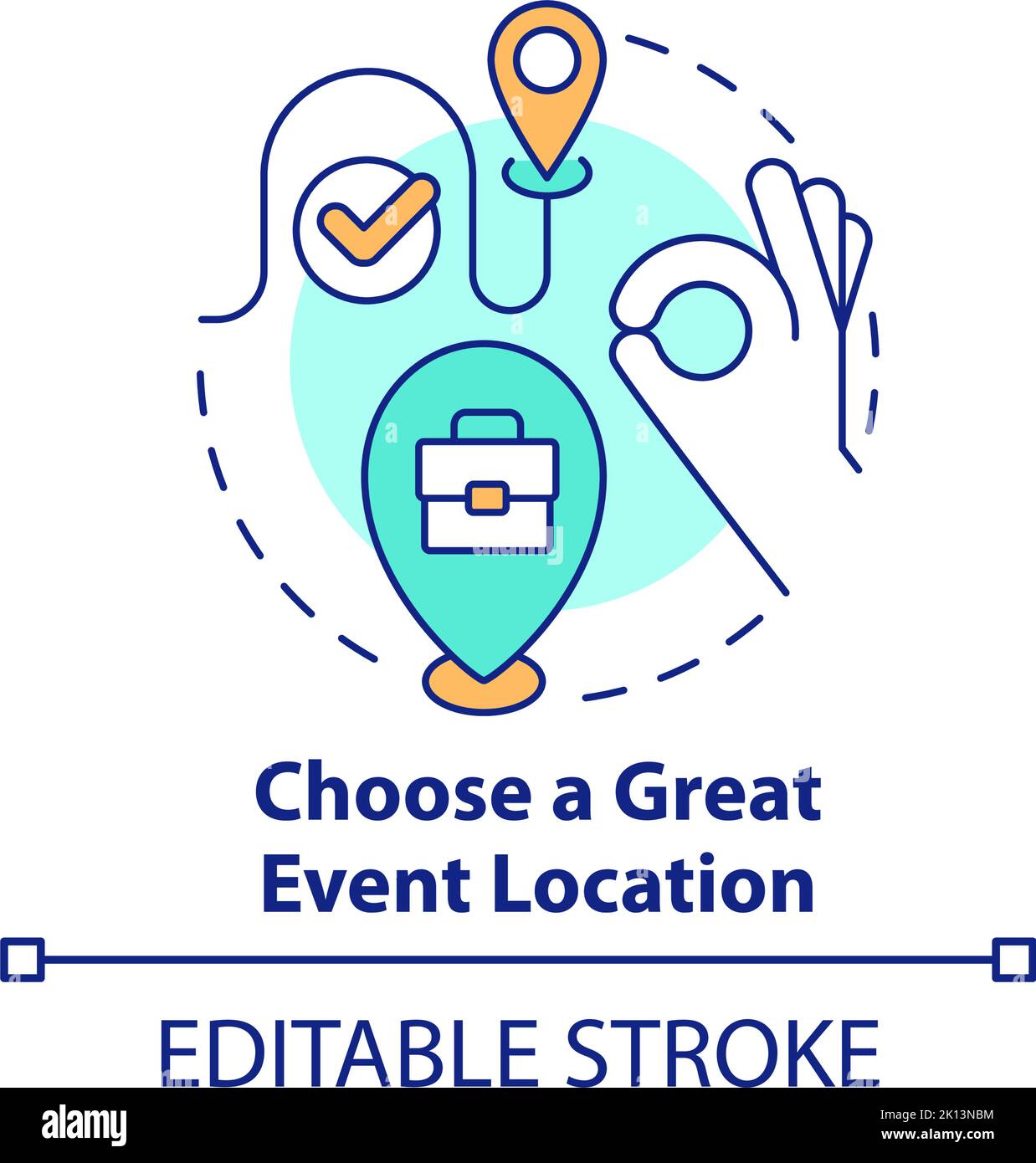 Choose great event location concept icon Stock Vector Image & Art - Alamy