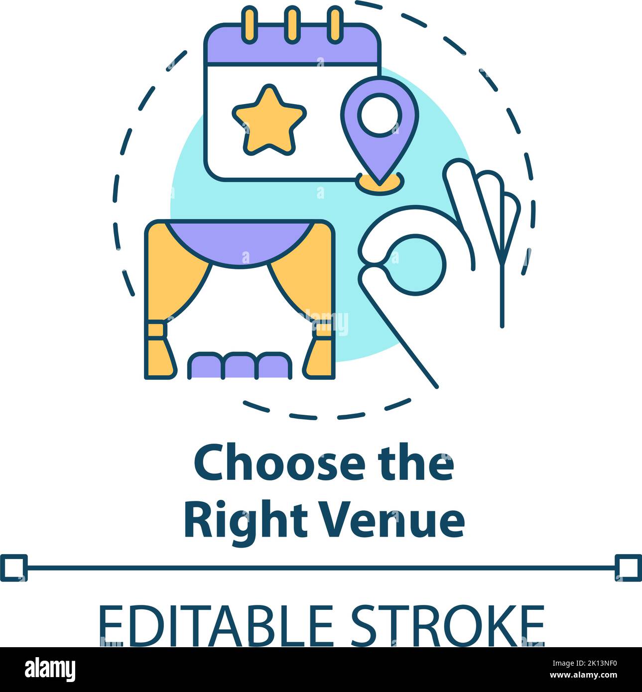Choose right venue concept icon Stock Vector Image & Art - Alamy