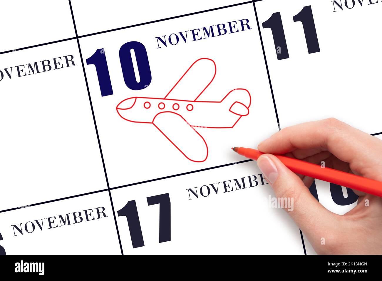 Calendar red circle november 10th hi-res stock photography and images ...