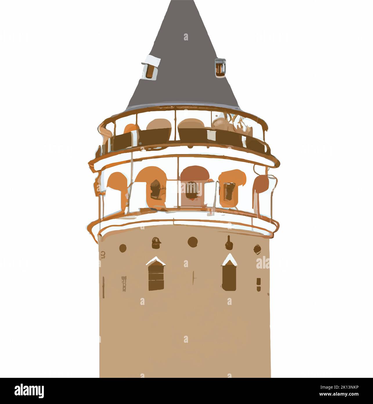 A tower cartoon Illustration stock vector image Stock Vector Image ...