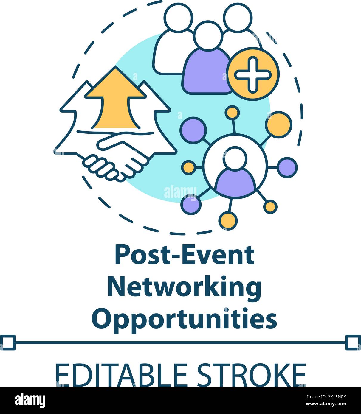 Post event networking opportunities concept icon Stock Vector Image ...
