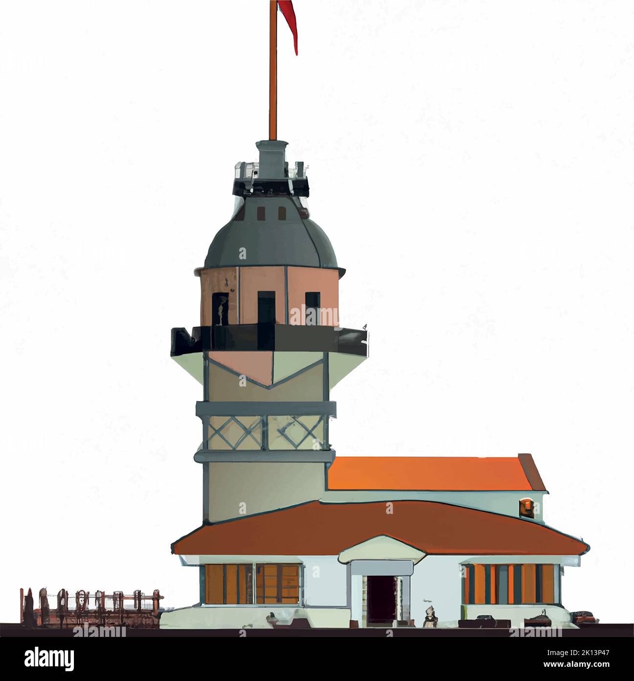 A tower cartoon Illustration stock vector image Stock Vector Image ...