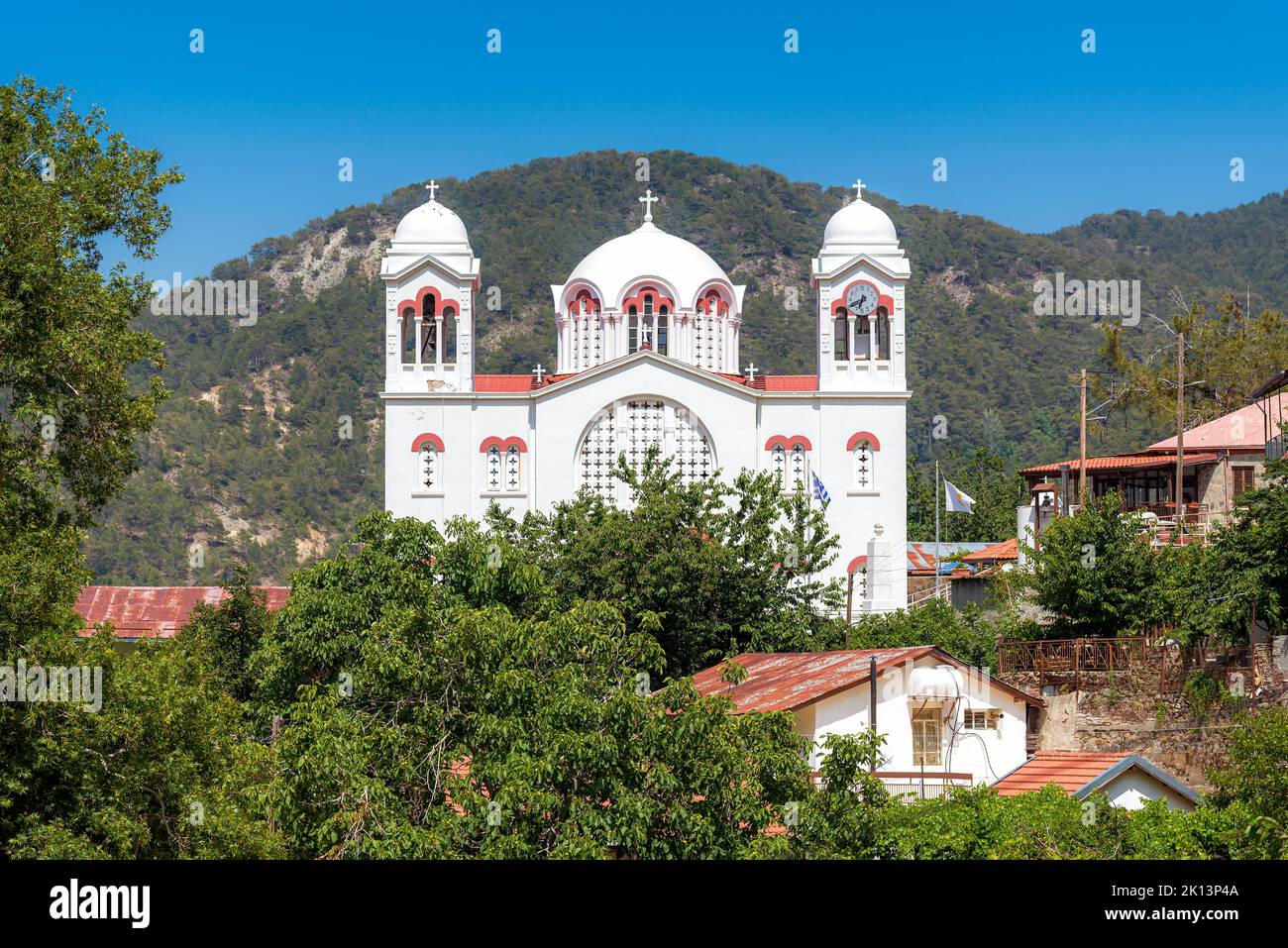 Church of Holy Cross In Pedoulas village. Nicosia District, Cyprus ...