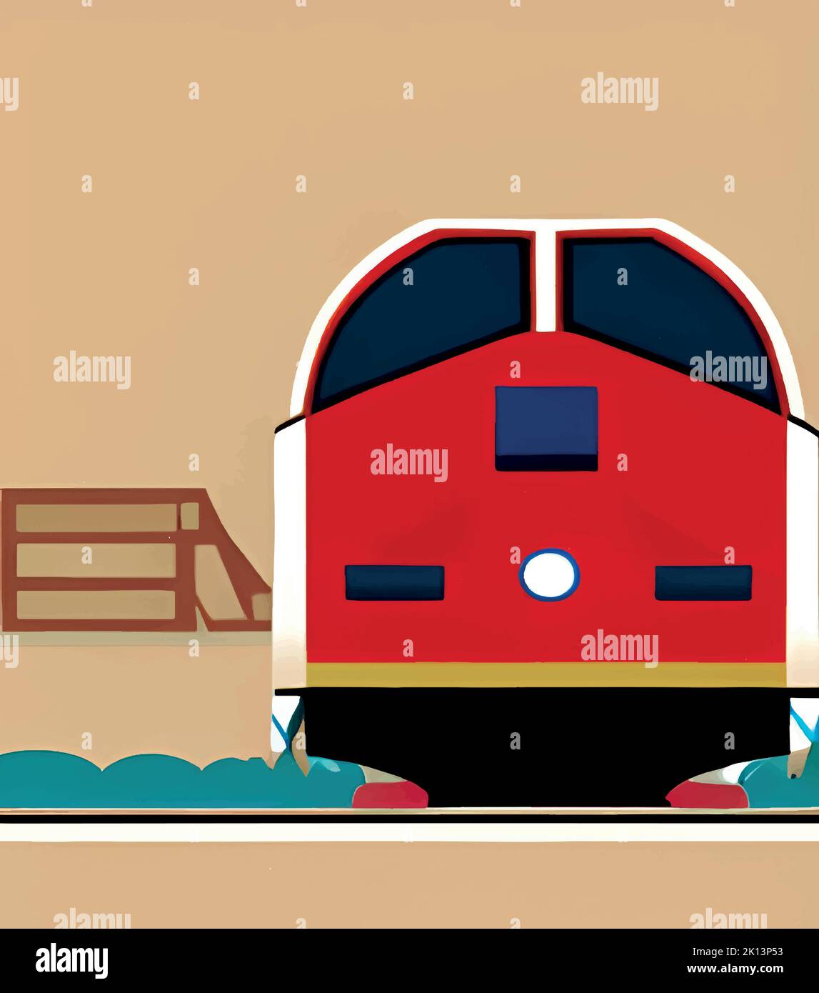 A train cartoon Illustration stock vector image Stock Vector Image ...
