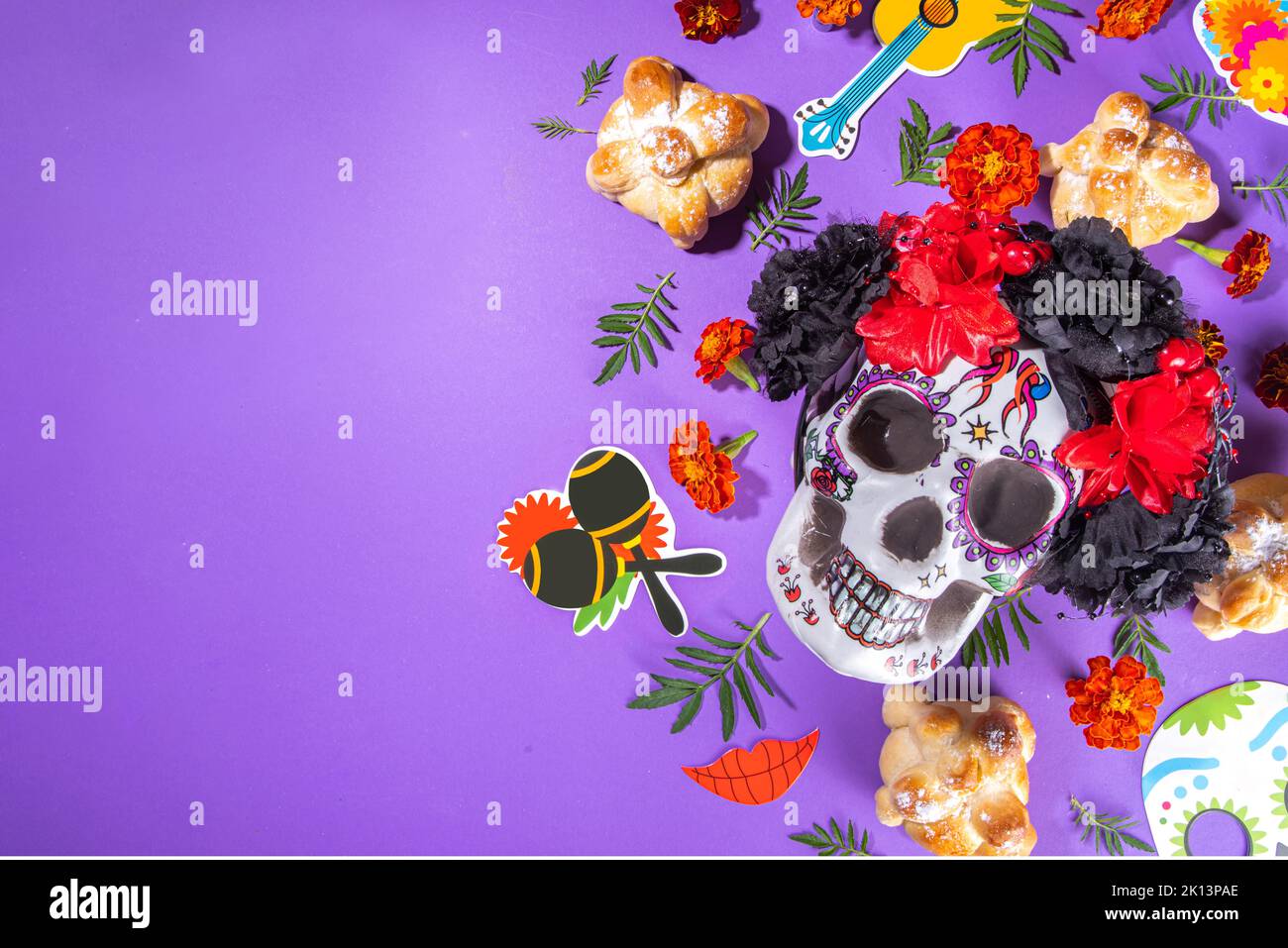 Spanish Mexican traditional holiday, autumn festival Day of the Dead ...