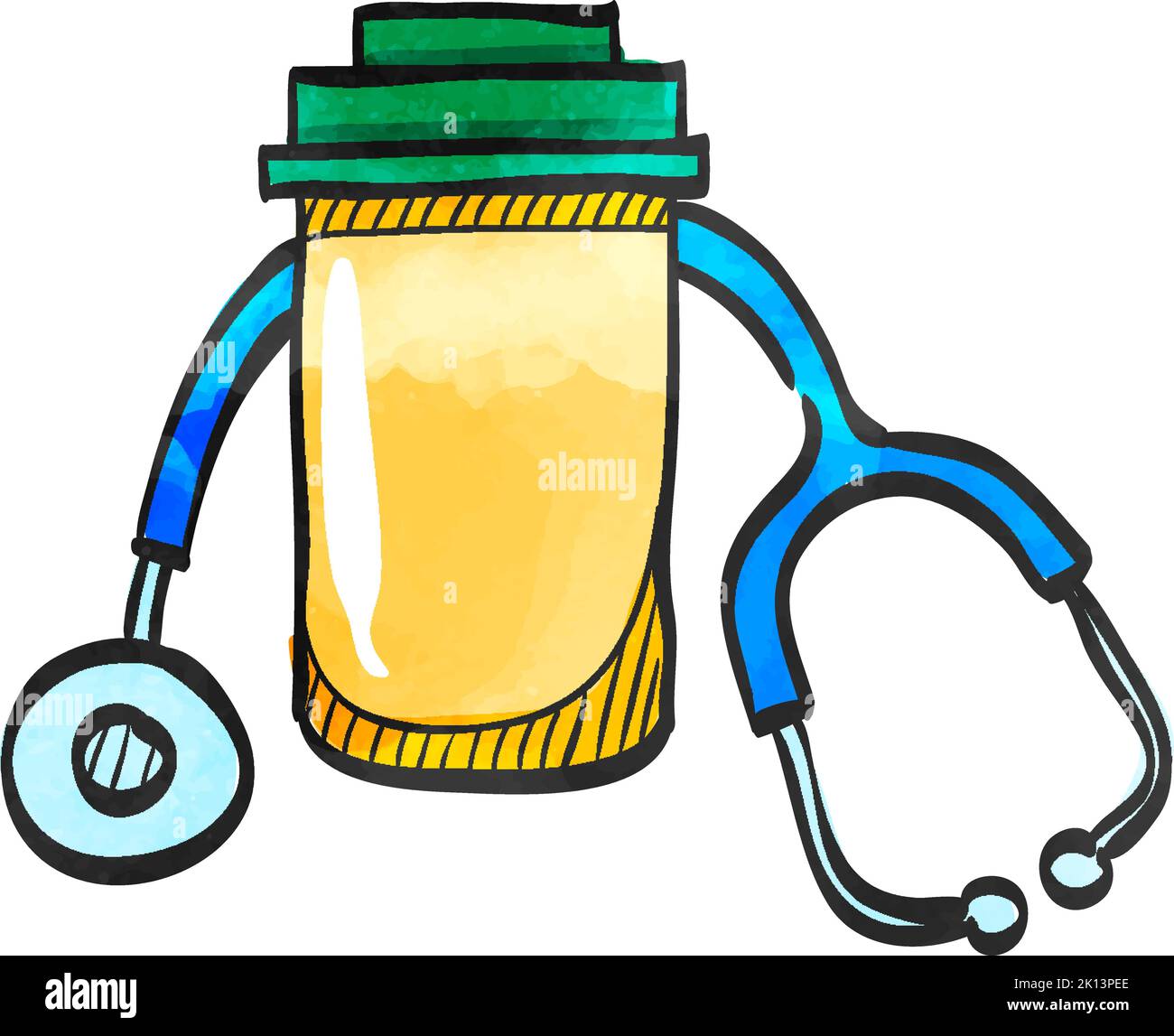 Stethoscope pills icon outline Stock Vector Images - Alamy