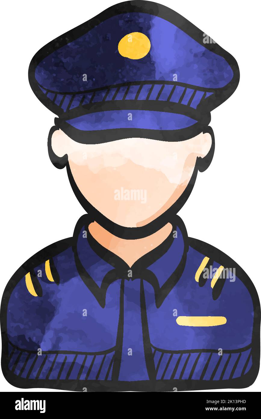 Pilot avatar icon in watercolor style Stock Vector Image & Art - Alamy
