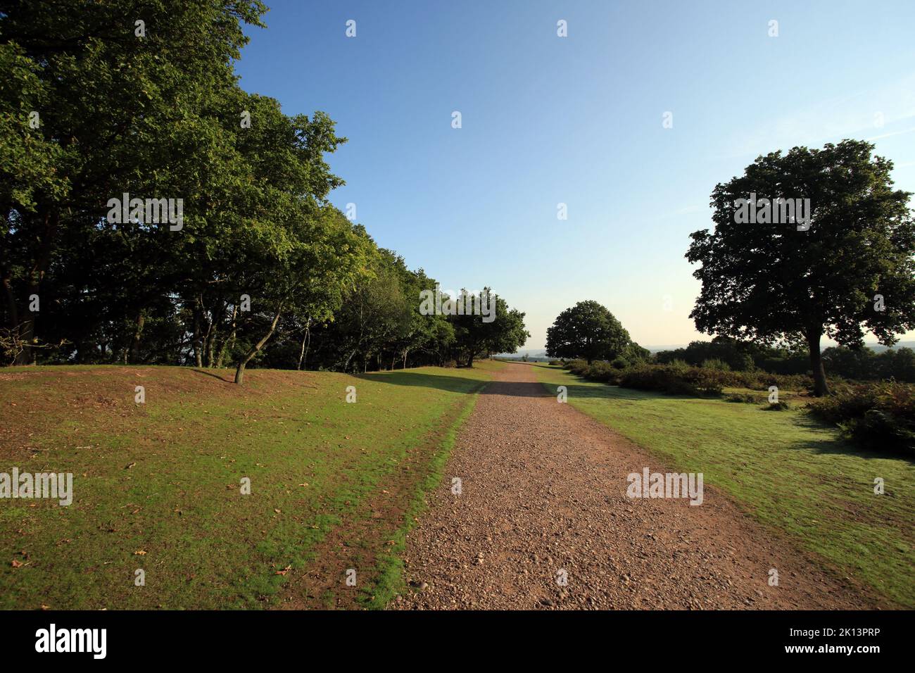 Public path on Kinver edge, Kinver, Staffordshire, England, UK Stock ...