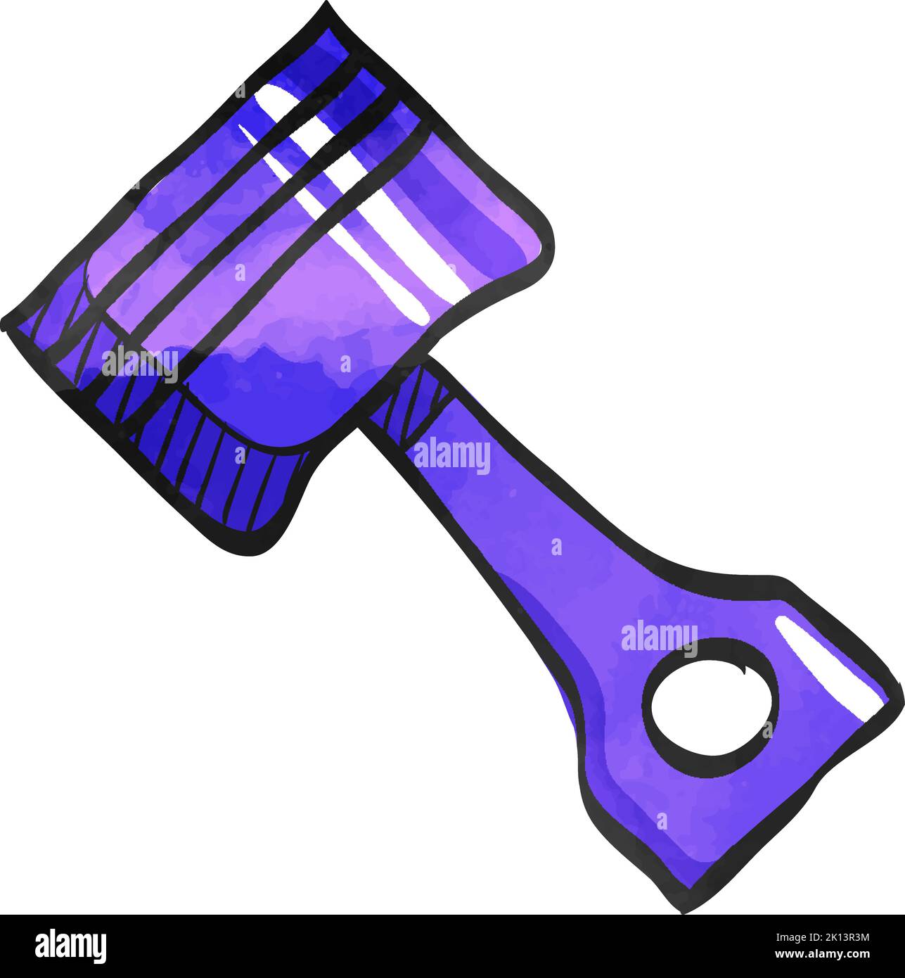 Piston icon in watercolor style Stock Vector Image & Art - Alamy