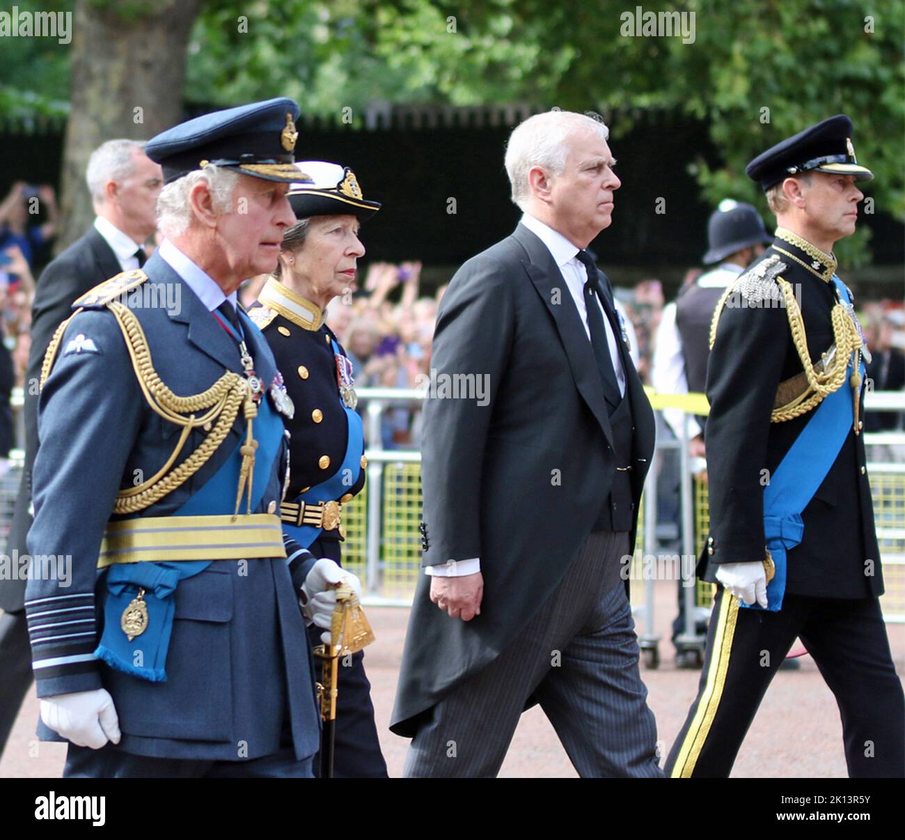 King Charles the 3rd, Princess Anne, Prince Andrew and Prince Edward ...