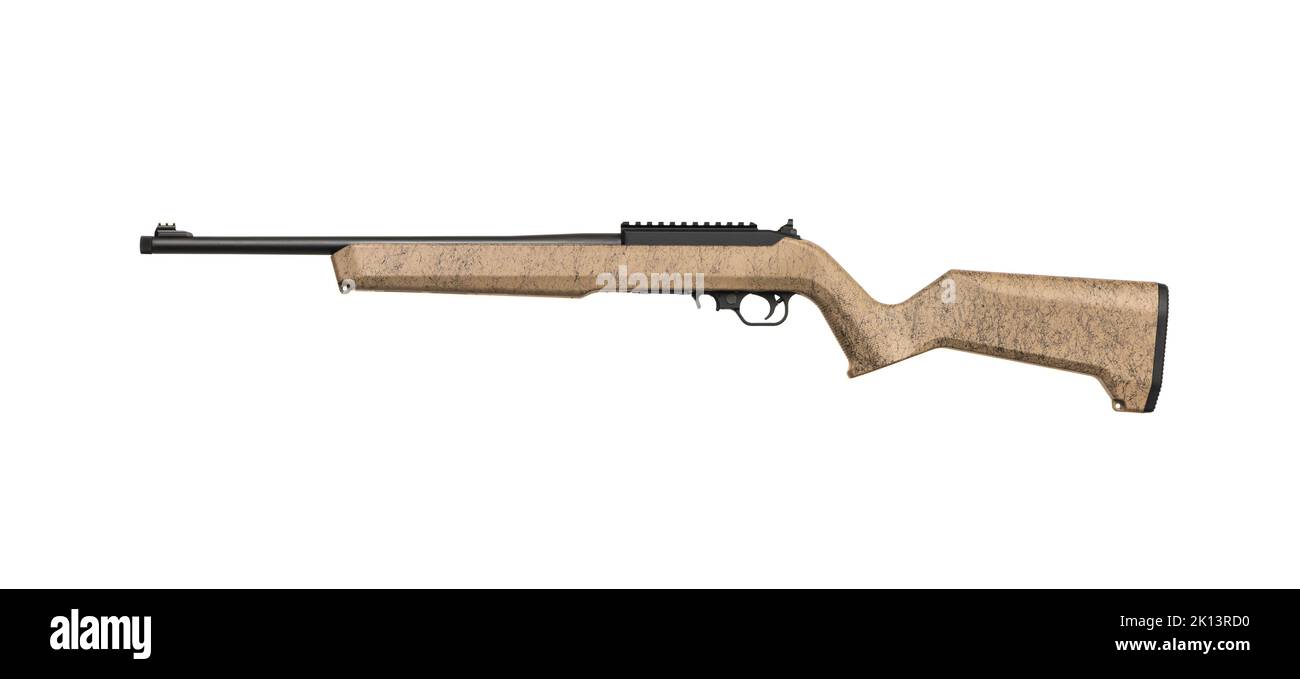 Modern semi-automatic small-caliber .22lr rifle. Sports carabiner with ...