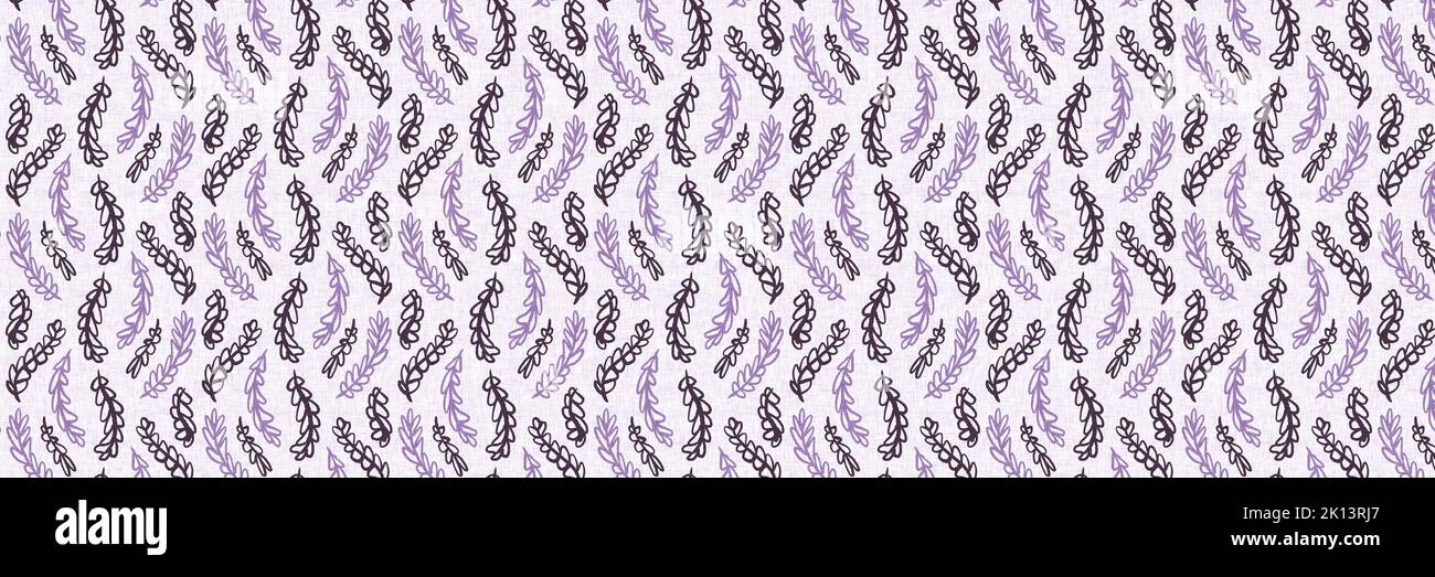 Gender neutral foliage leaf seamless raster border. Simple whimsical 2 ...