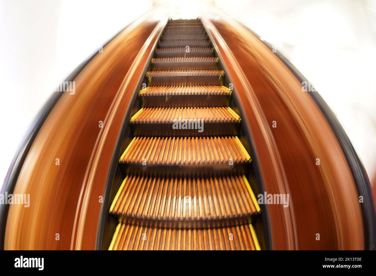 old antique wooden escalator in new york city mall Stock Photo - Alamy