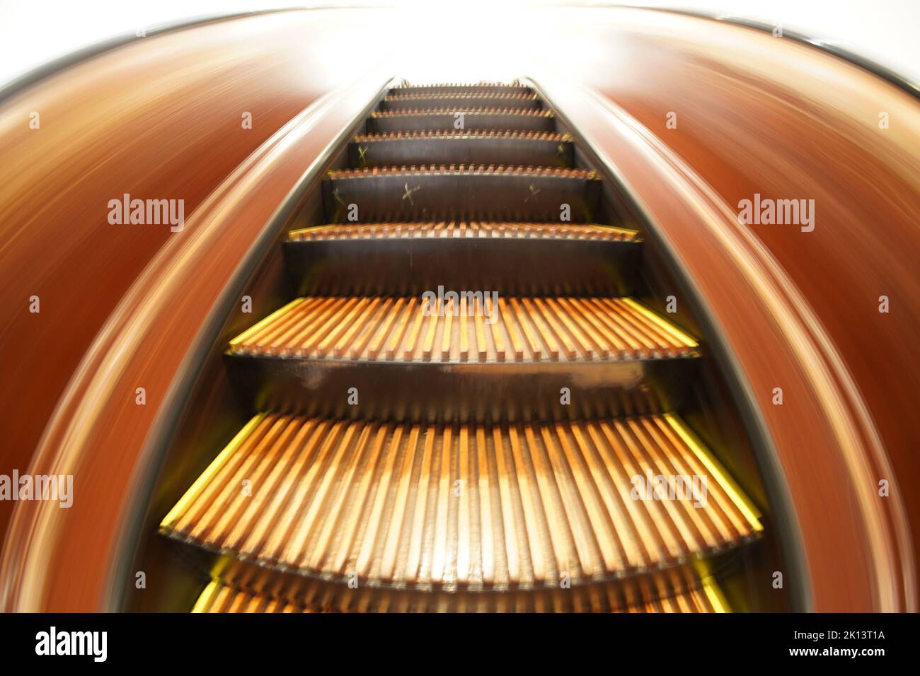 old antique wooden escalator in new york city mall Stock Photo - Alamy