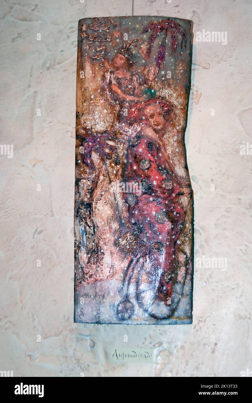 A collectible painting is on display at the Angel Age exhibit of Author ...