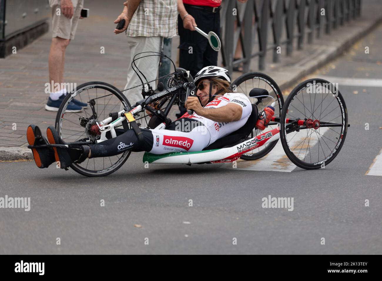Athlete with its Special Bike on a City Track during a Race Stock Photo ...