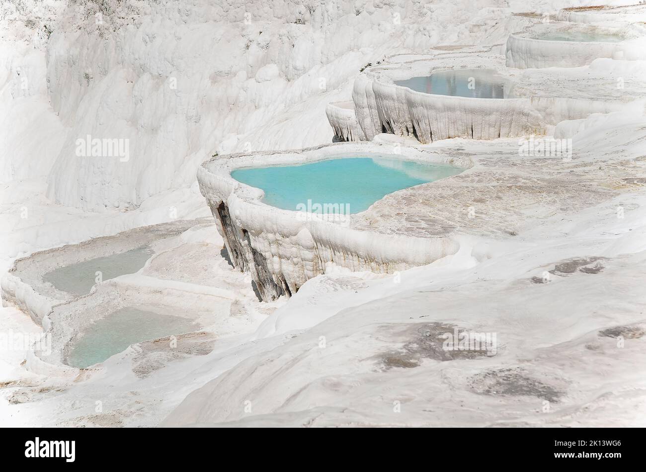 Travertine Hot Springs at Pamukkale Stock Photo - Alamy