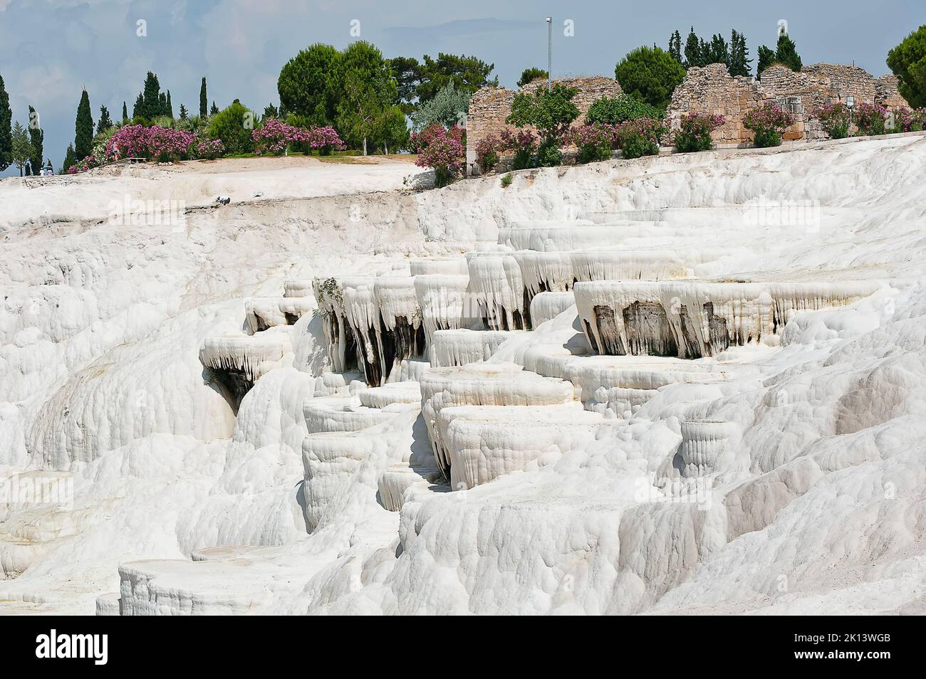 A hanging limestone wall at Pamukkale, Turkey Stock Photo - Alamy