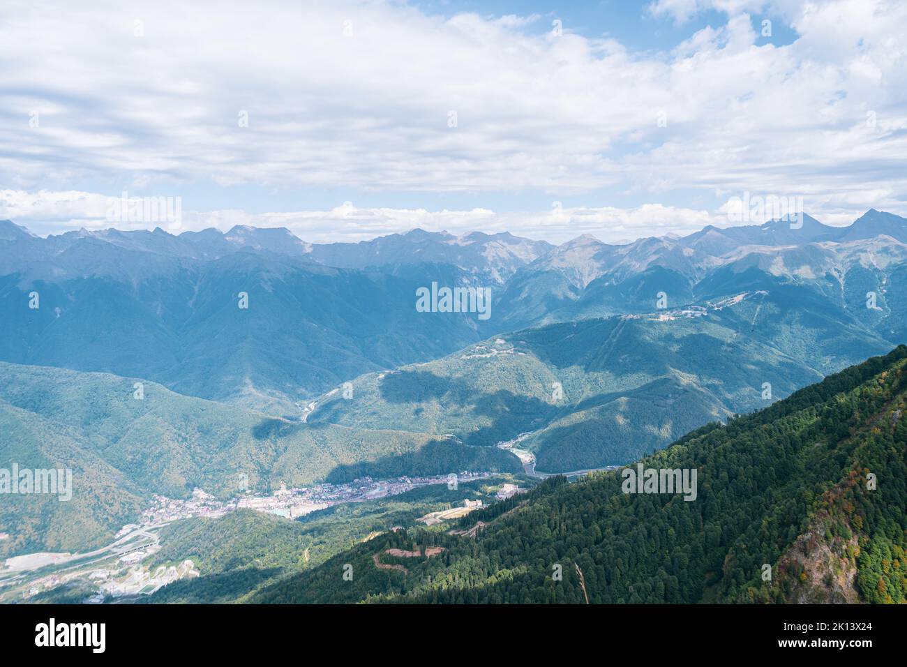 Alpine Meadows Trail, alpine Meadows Walking Route. Aerial view of the ...
