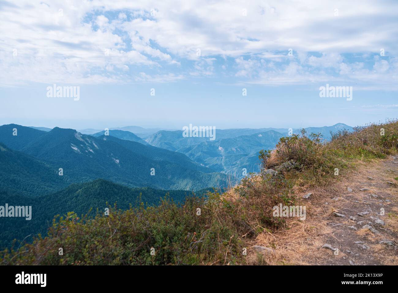 Alpine Meadows Trail, alpine Meadows Walking Route. Aerial view of the ...