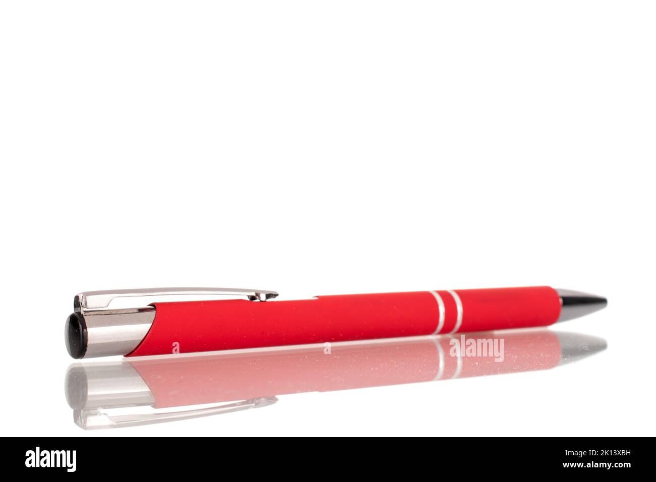 One writing pen, close-up, isolated on white background Stock Photo - Alamy