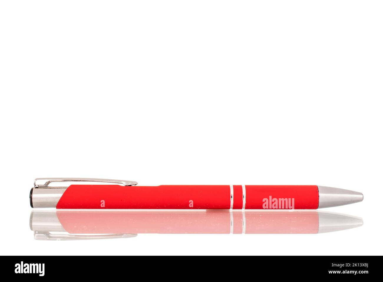 One writing pen, close-up, isolated on white background Stock Photo - Alamy
