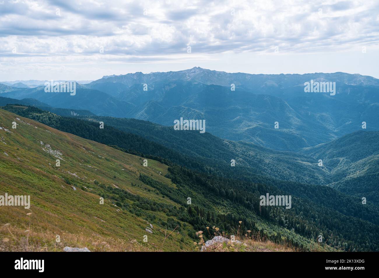 Alpine Meadows Trail, alpine Meadows Walking Route. Aerial view of the ...