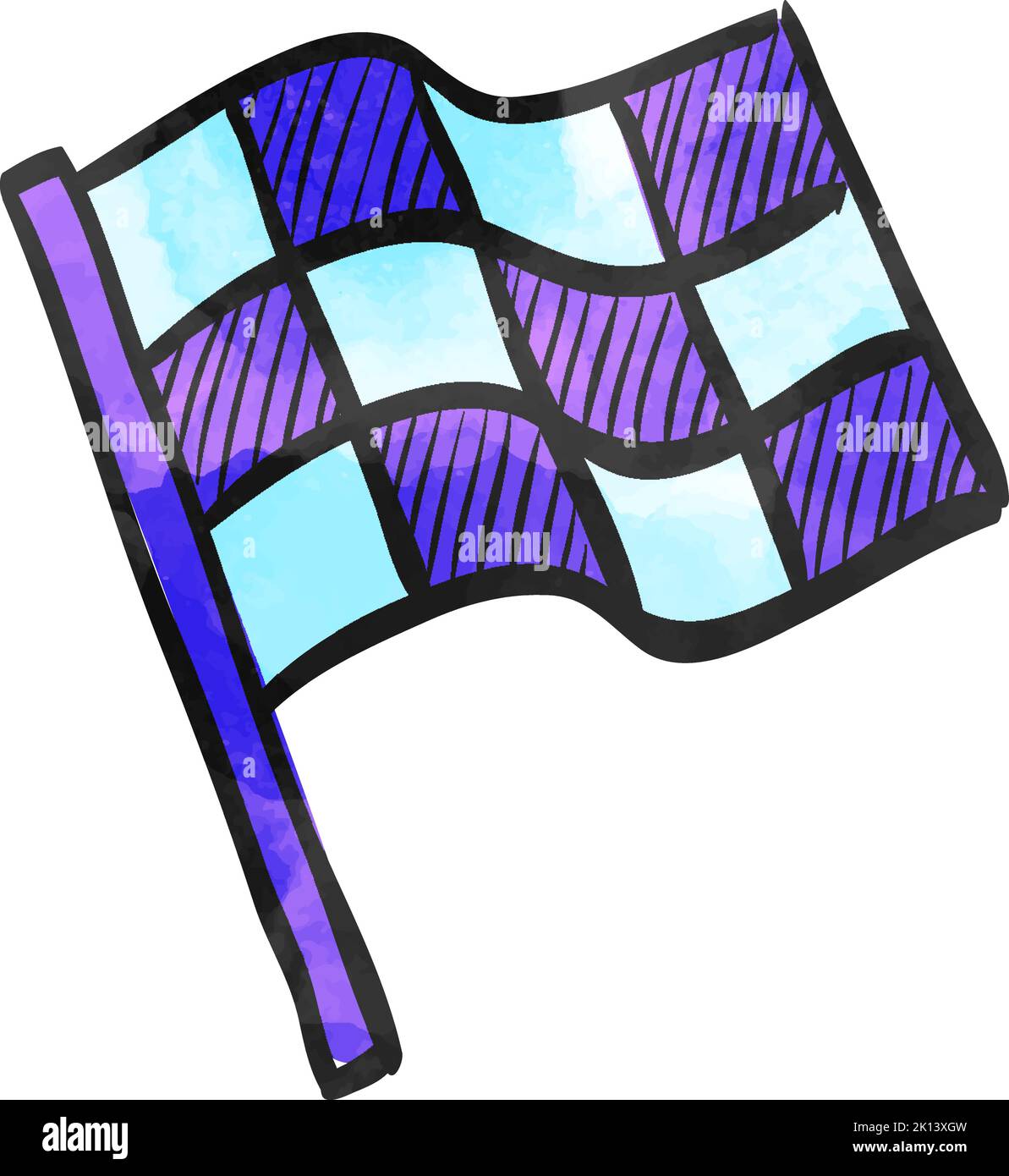 Race flag icon in watercolor style Stock Vector Image & Art - Alamy