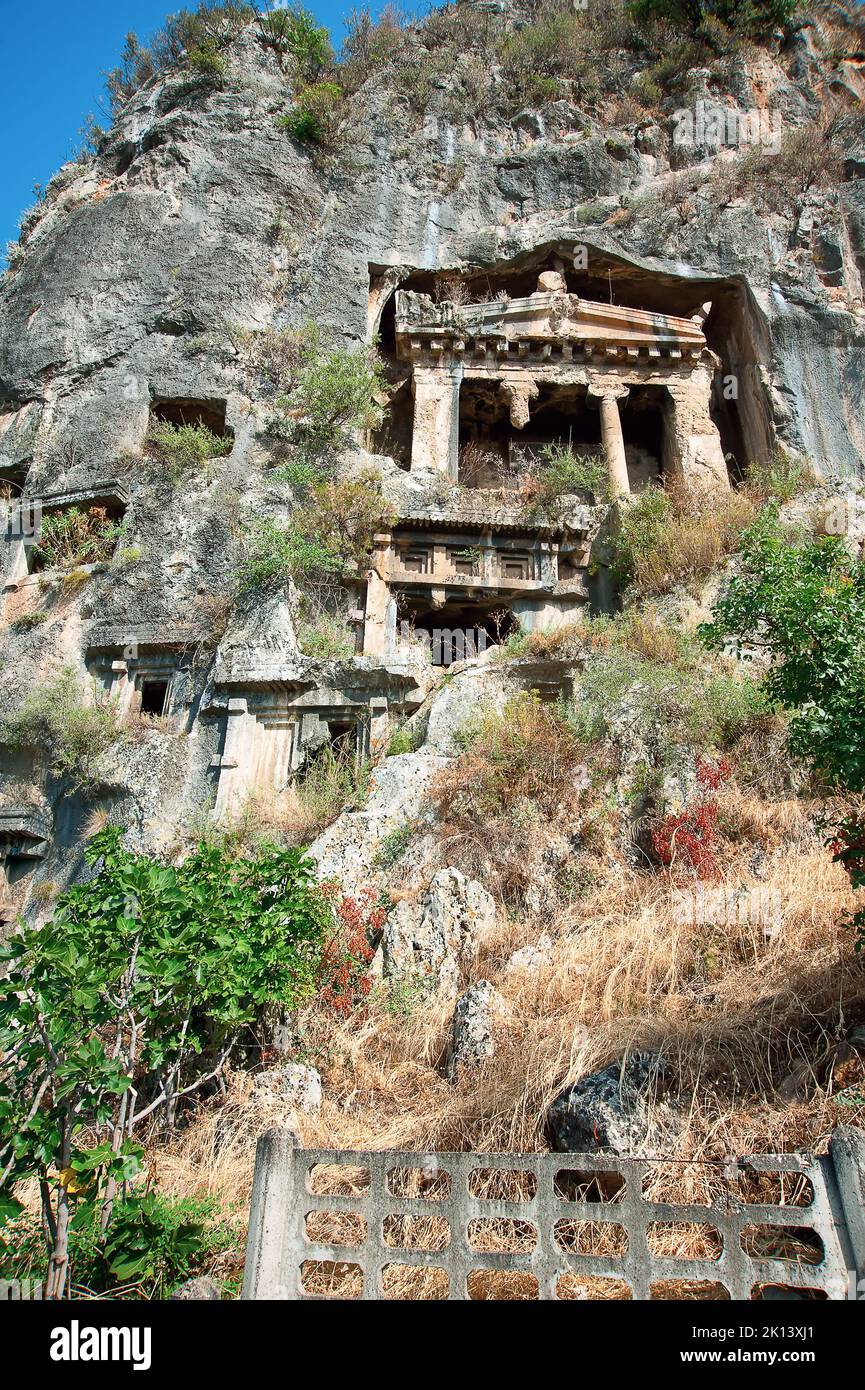 The Tomb of Amyntas, also known as the Fethiye Tomb is an ancient tomb ...