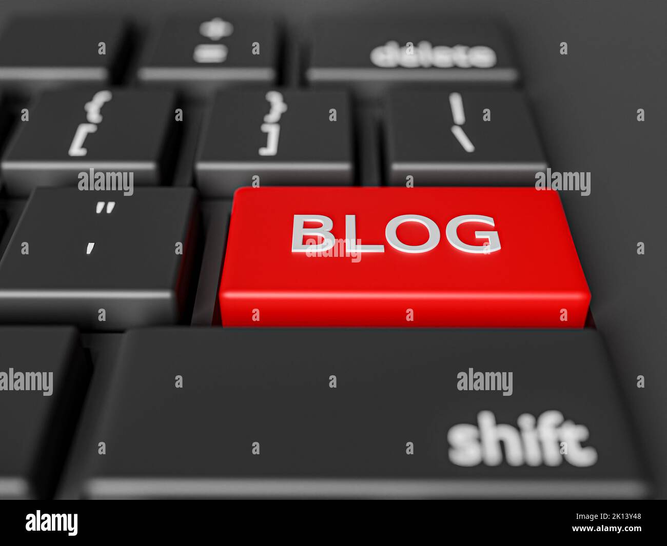 Blogger word laptop hi-res stock photography and images - Alamy
