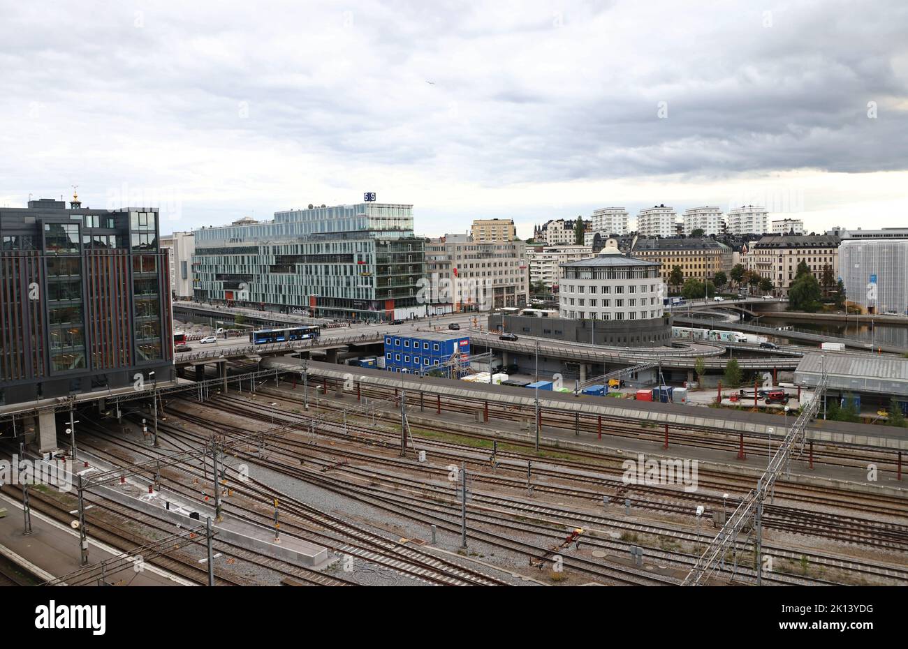 Train tracks at Stockholm central station, Stockholm, Sweden Stock ...