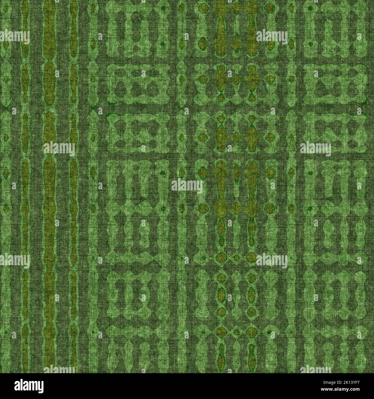 Green retro 1960s linen seamless pattern. Forest style vintage for ...