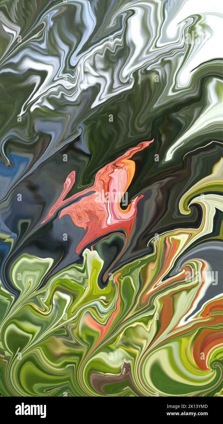 Liquify Abstract Pattern design of 6 colors combination. Soft colorful ...