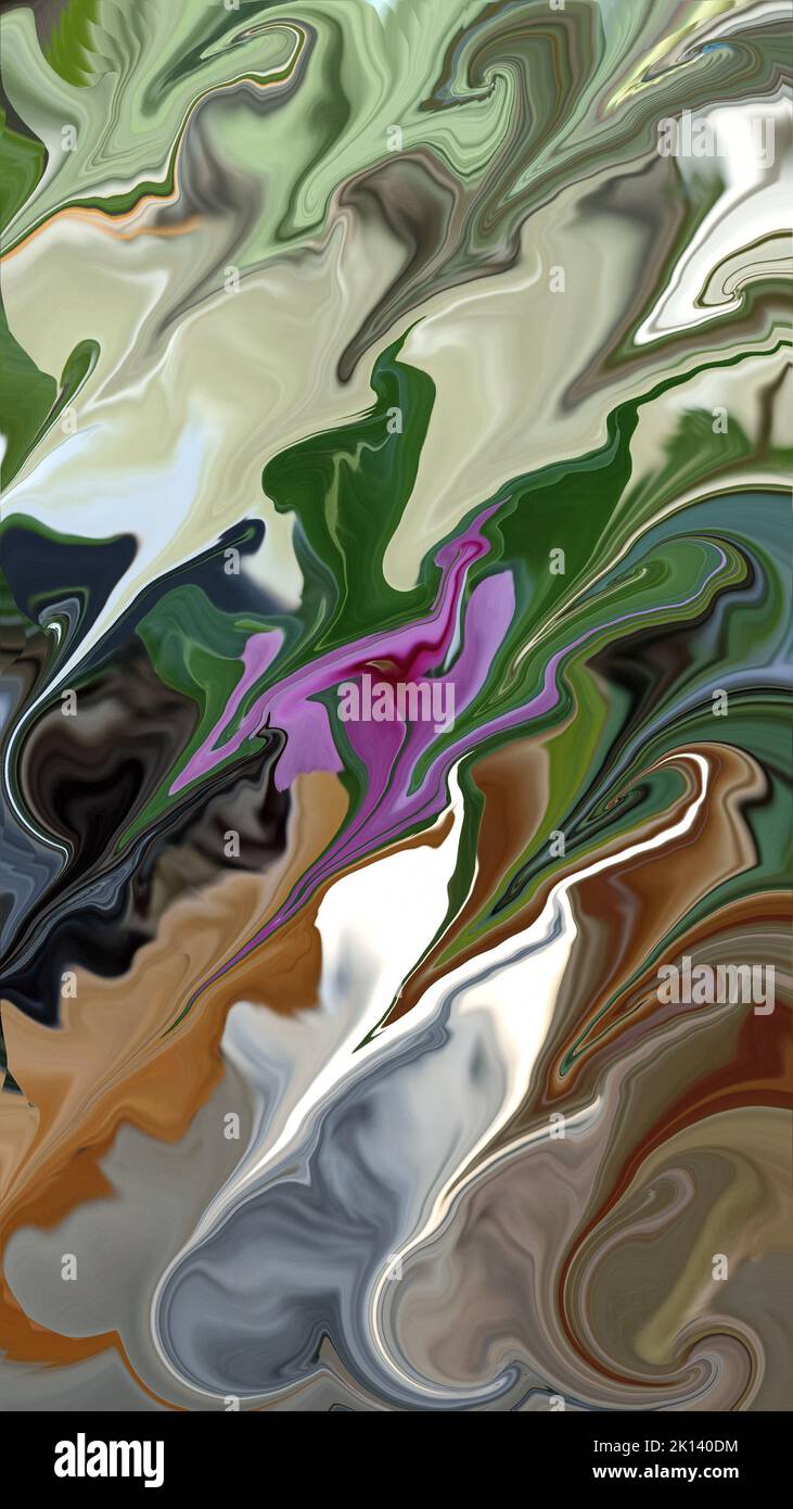 Liquify Abstract Pattern design of 6 colors combination. Soft colorful ...