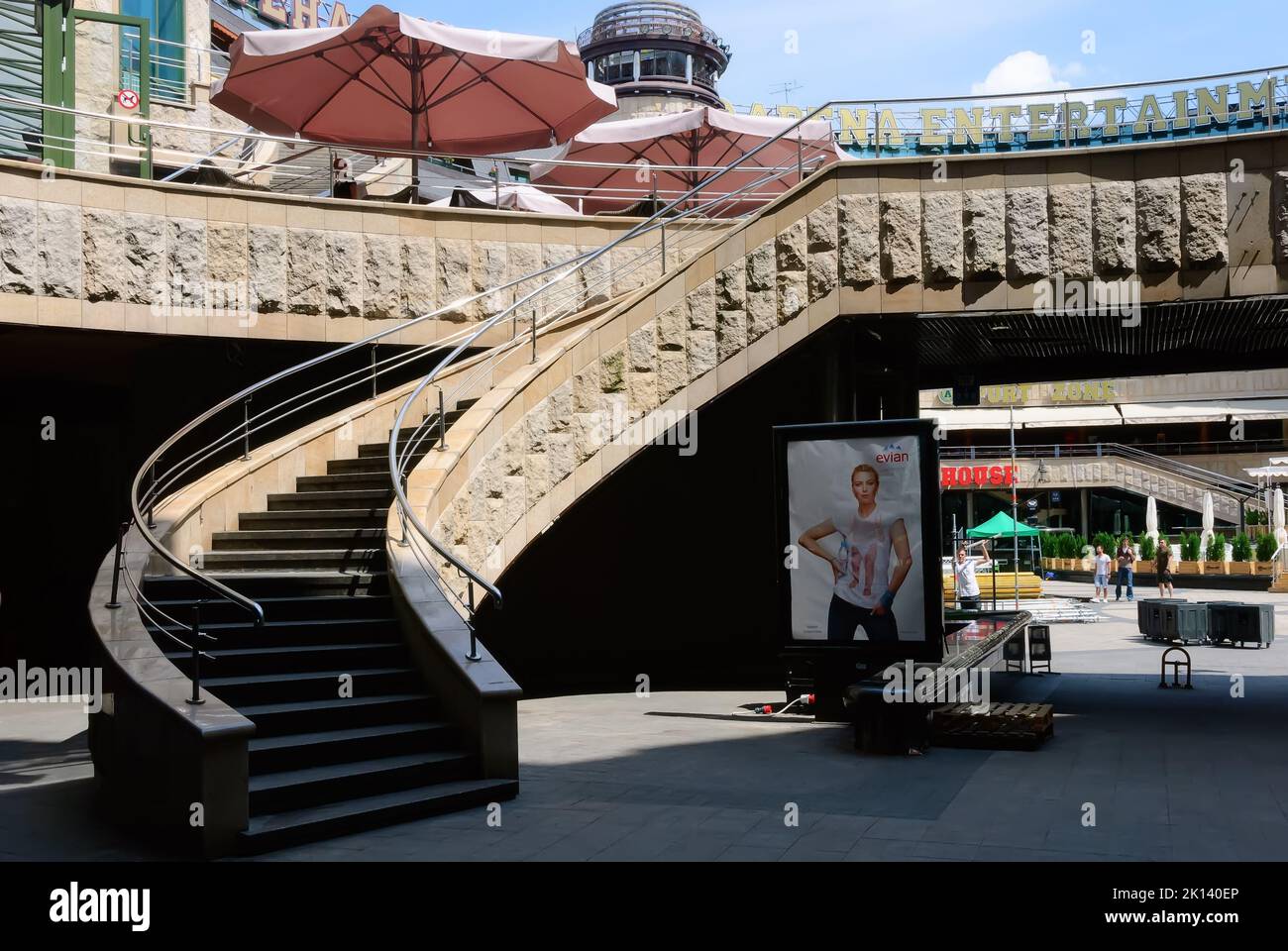 The staircase of Arena City shopping mall in Kyiv Ukraine Stock Photo ...