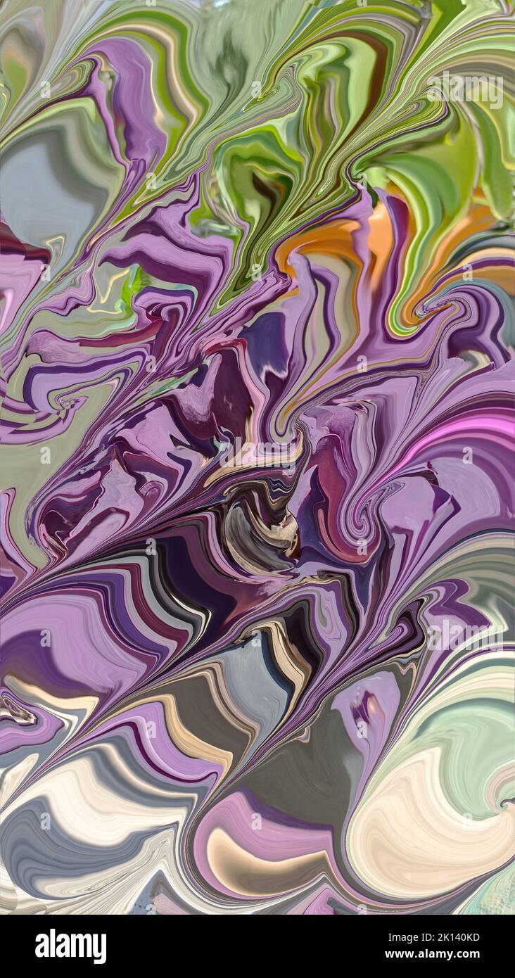 Liquify Abstract Pattern design of 6 colors combination. Soft colorful ...