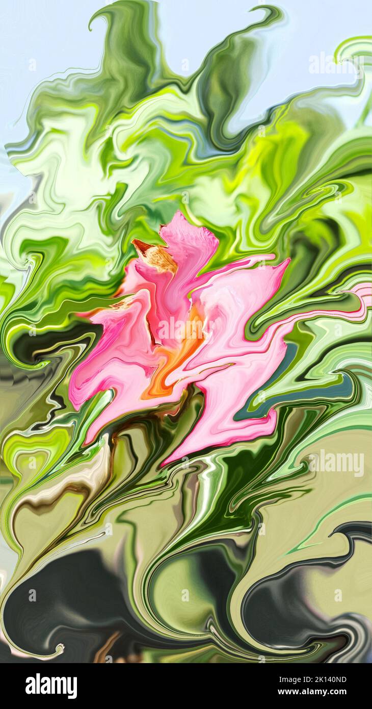 Liquify Abstract Pattern design of 6 colors combination. Soft colorful ...