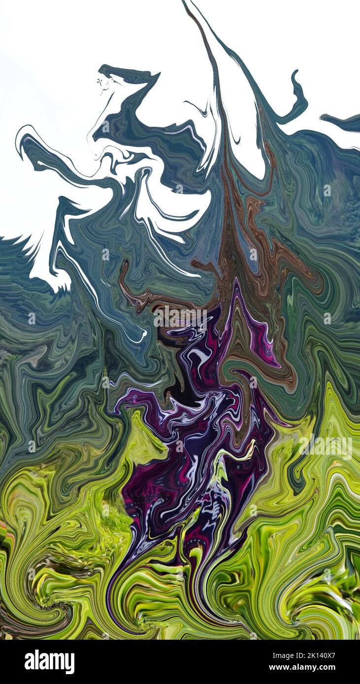 Liquify Abstract Pattern design of 6 colors combination. Soft colorful ...