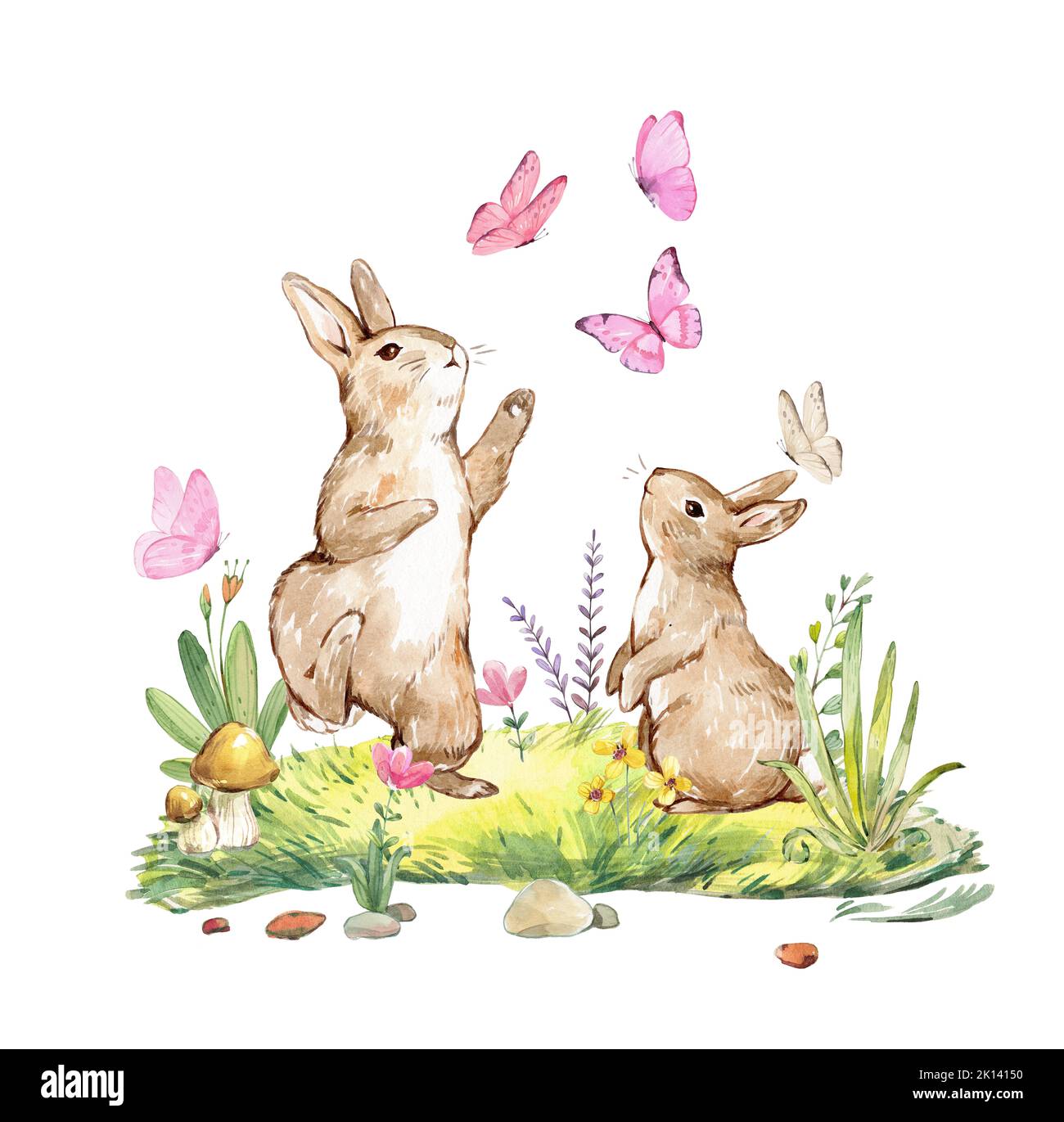 Two cartoon bunnies hi-res stock photography and images - Alamy