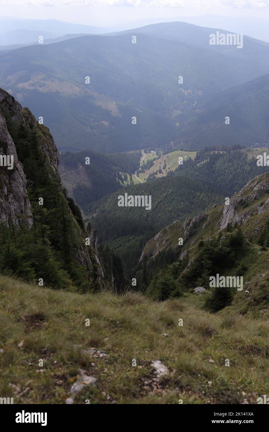 The main valley that can be seen from a ridge in the Hasmas Mountains ...