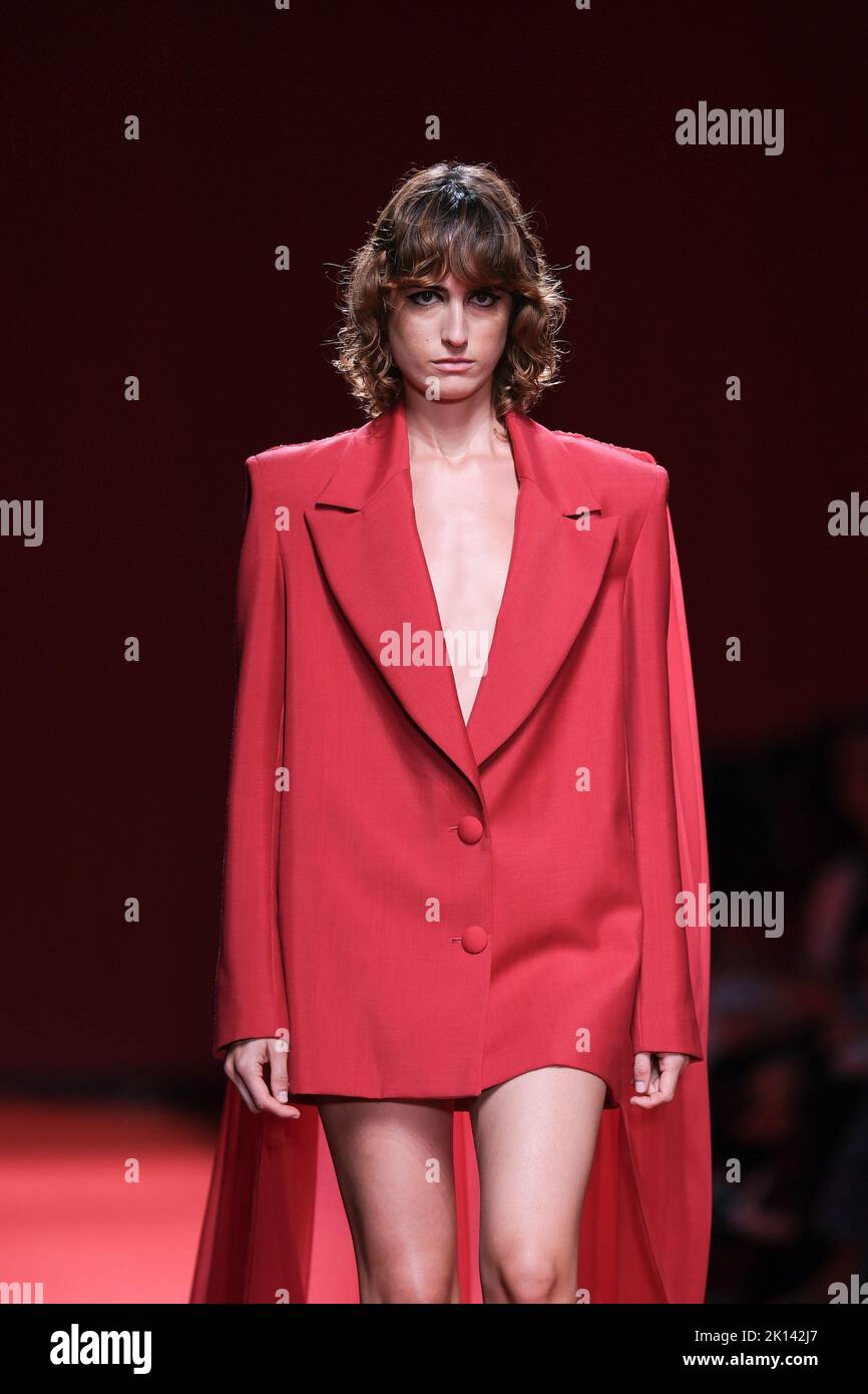 Madrid, Spain. 15th Sep, 2022. A model walks the runway wearing a ...